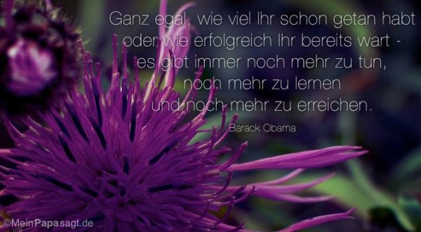 Ganz egal, wie viel Ihr schon getan habt oder wie erfolgreich Ihr ...
